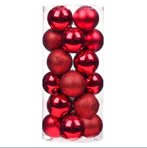 24 Piece 3cm 6cm Christmas Tree Decorative Ornament Balls Set Shop Today Get It Tomorrow