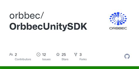 Github Orbbecorbbecunitysdk
