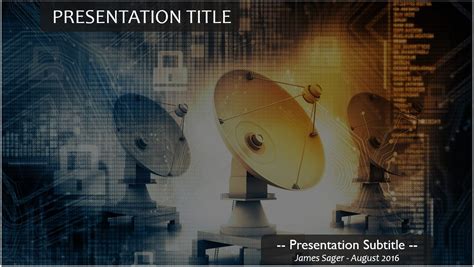 Satellite Dish PowerPoint Template Powerpoint Free Satellite Dish Fractions Satellites
