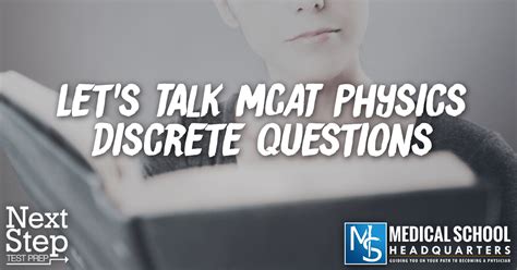 Lets Talk Mcat Physics Discrete Questions Medical School Headquarters Lets Talk Mcat Physics Discrete Questions Medical School Headquarters