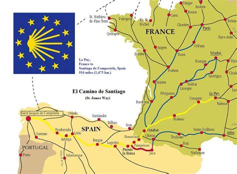 Map Of The Camino De Santiago Trail Mensvip