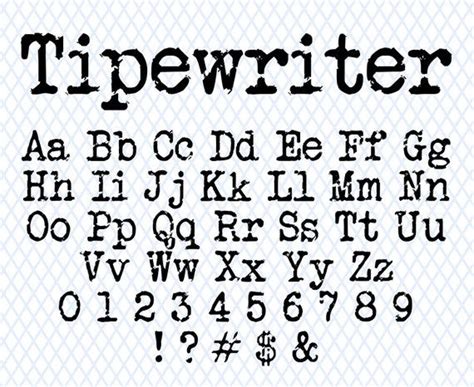 Typewriter Font Ttf Svg Vintage Typewriter Font Typing Style Etsy In