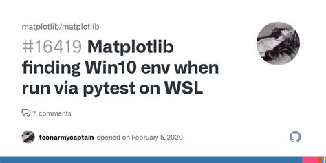 Matplotlib Finding Win10 Env When Run Via Pytest On Wsl · Issue 16419