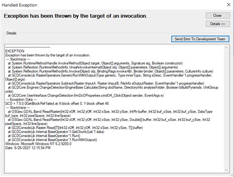 EXCEPTION HAS BEEN THROWN BY THE TARGET OF AN INVOCATION Issue 417