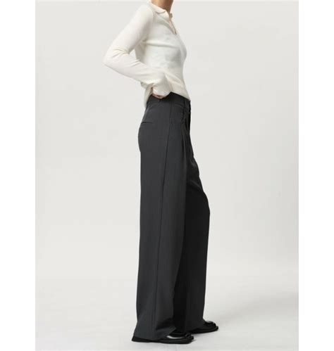 여성 드레이프 하이 웨이스트 슬림 스트레이트 캐주얼 정장 바지 티몬