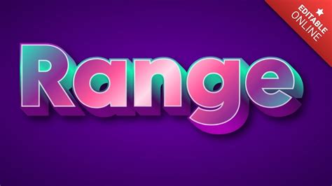 Range Text Effect Generator