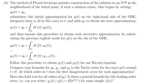 solved the method of picard iterations permits construction of the