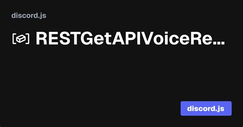 restgetapivoiceregionsresult discord js main discord js