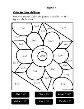 Add Color By Number Total Color Up To By Dreamday TPT