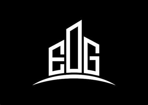 Premium Vector Letter Eog Building Vector Monogram Logo Design Template Building Shape Eog Logo