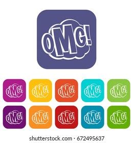 Omg Comic Text Speech Bubble Icons Stock Vector (Royalty Free) 672495637 | Shutterstock