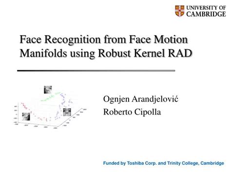 Ppt Face Recognition From Face Motion Manifolds Using Robust Kernel Rad Powerpoint