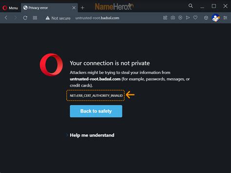 How To Fix Error Code NET ERR CERT AUTHORITY INVALID