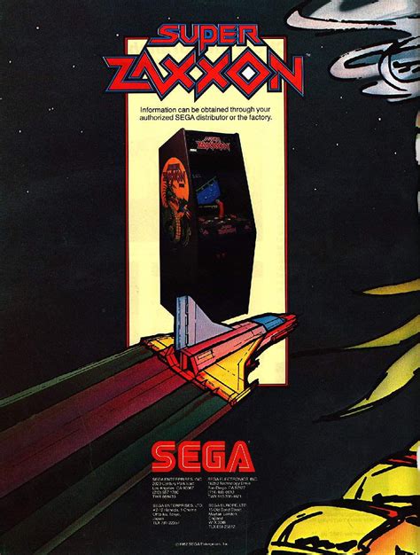Super Zaxxon Sega Video Game 1982 Usa The Arcade Flyer Archive