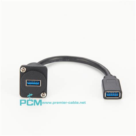 Usb3 0 D Series Panel Mount Connector D Type Usb Socket Connector Panel Mount And Usb3 0 D