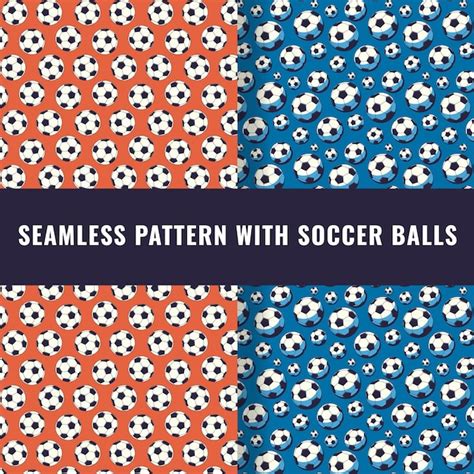 Premium Vector Seamless Pattern With Soccer Ball