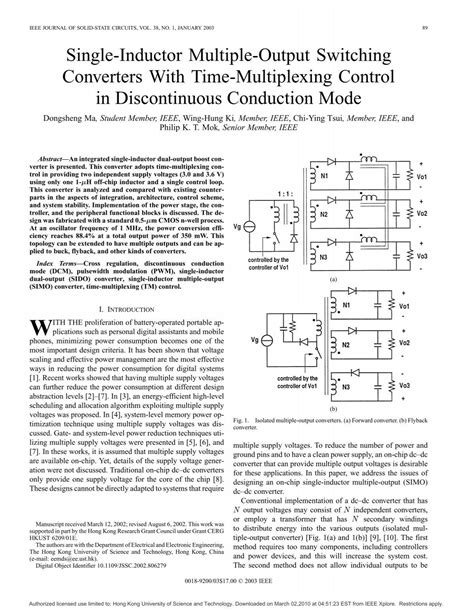 Single Inductor Multiple Output Switching Converters With Time