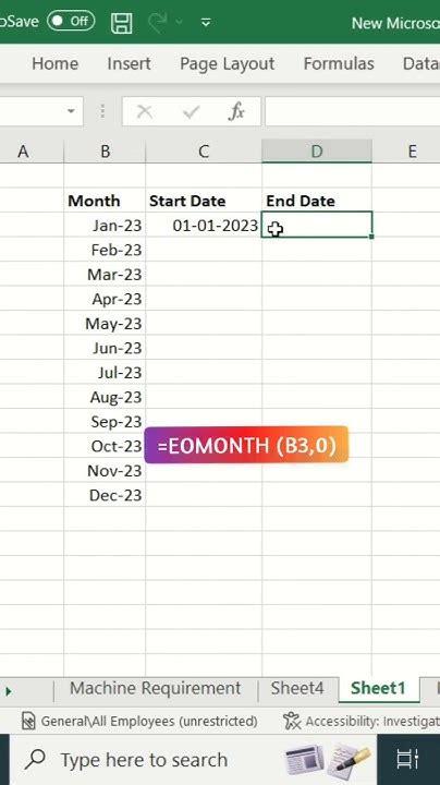 Calculate Start And End Dates From Montheomonth Formula Exceltips