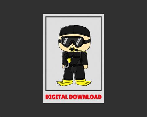 Scuba Rust Character Posters Digital Download Etsy