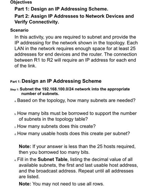 Solved Lab Report Subnetting With Cisco Packet Tracer Chegg