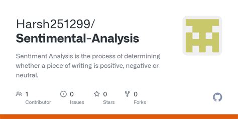GitHub Harsh Sentimental Analysis Sentiment Analysis Is The Process Of Determining