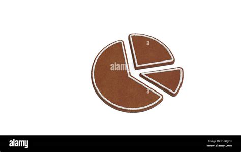 3d Rendering Of Gingerbread Cookie In Shape Of Symbol Of Circular Chart