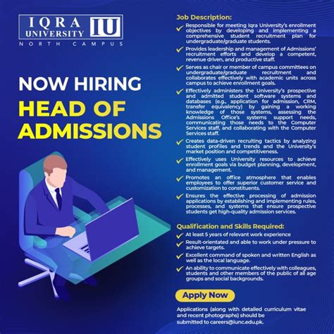 iqra university official on linkedin iqrauniversity hiring