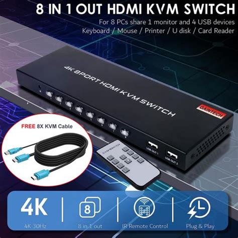 Promo KVM Switch HDMI 8 Port Support 4K Free 8 Pcs Kabel KVM HDMI Jakarta Pusat Acc M2