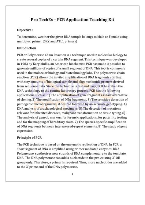 Pro Techex Long Pcr Teaching Kit At ₹ 7200 Piece Rt Pcr Test Kit In Chennai Id 9553269312