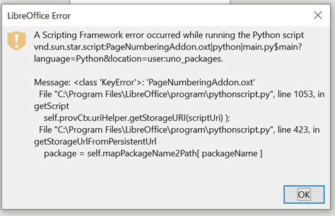 Error When Using Page Numbering Extension English Ask LibreOffice