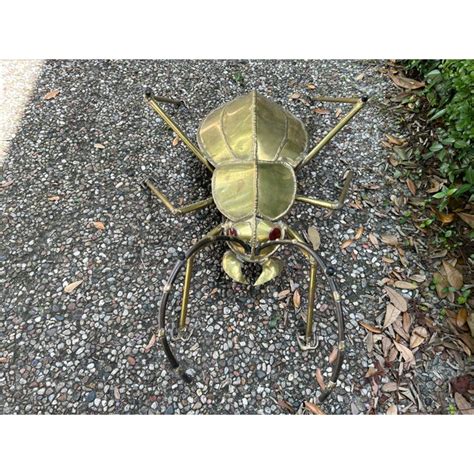 1960s French Brutalist Brass Scarab Coffee Table Base Chairish