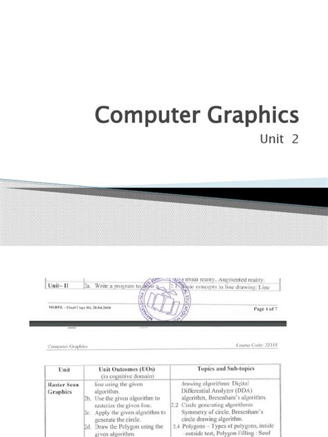 Computer Graphics Unit 2 Pdf Computer Graphics Algorithms