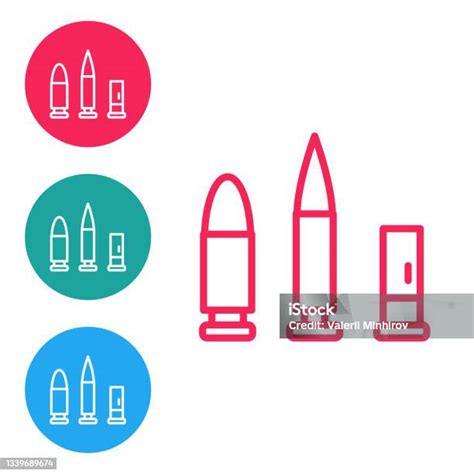 흰색 배경에 격리된 빨간색 줄 글머리 기호 및 카트리지 아이콘입니다 원 버튼에 아이콘을 설정합니다 벡터 구리에 대한 스톡 벡터 아트 및 기타 이미지 Istock