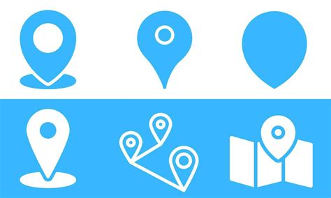 pin point set icon design vector illustration map location pin point