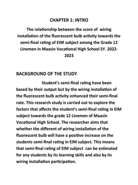 Research Title Pdf Vocational Education Electrical Wiring Research Title Pdf Vocational Education Electrical Wiring