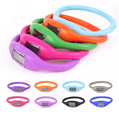 Imprinted Silicone Bracelet Pedometer Swagboxcom