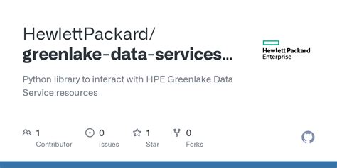 Github Hewlettpackardgreenlake Data Services Python Python Library To Interact With Hpe