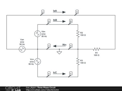Three Phase Circuit Circuitlab