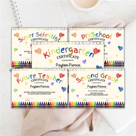 Editable Elementary Classroom Award Certificate Template Bundle