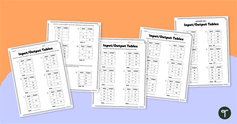 Input Output Worksheets
