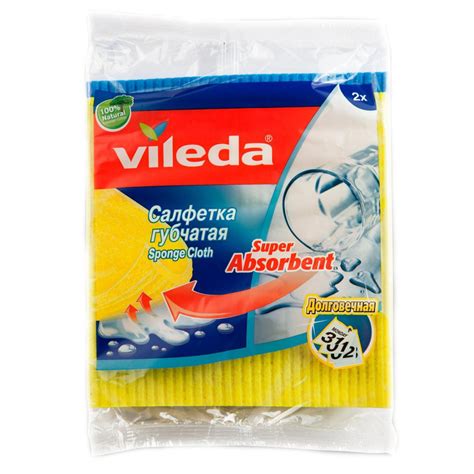 Vileda ჭურჭლის საწმენდი ტილო ღრუბელი 18 სმ Veli Store