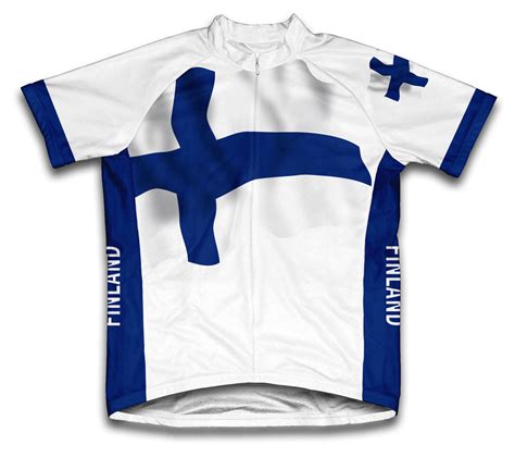 Finland Flag Short Sleeve Cycling Jersey Cycling Jersey For Men And