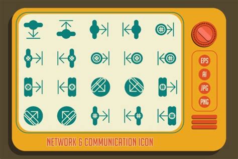 Network And Communication Icons Graphic By Awarenessia · Creative Fabrica