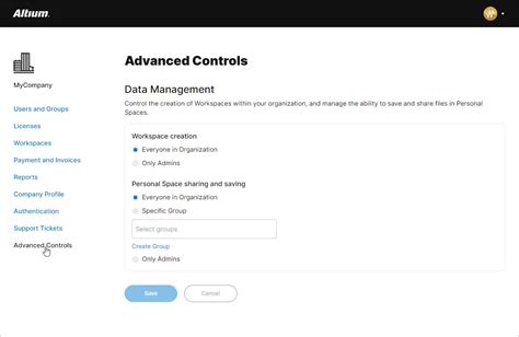 setting advanced options company dashboard technical documentation