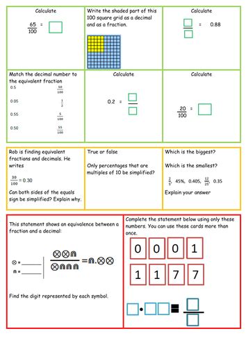 mastery in maths year 5 decimal numbers as fractions fluency