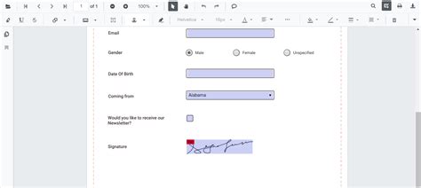 Form Filling In Blazor PDF Viewer Component Syncfusion