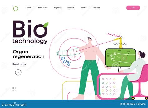 Bio Technology Flat Vector Illustration Stock Vector Illustration Of