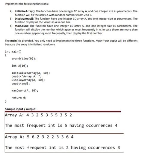 Solved Implement The Following Functions 4