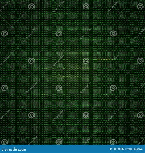 Binary Code Bright Green Background Programming Code Big Data Concept
