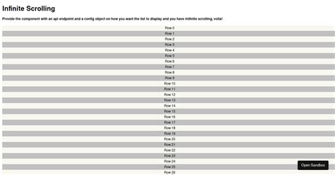 Infinite Scroller Codesandbox